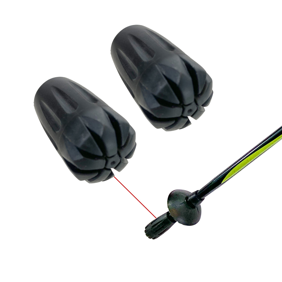 Rubber Tip Cover Set - GoTrek Trekking Poles – GoFit.net